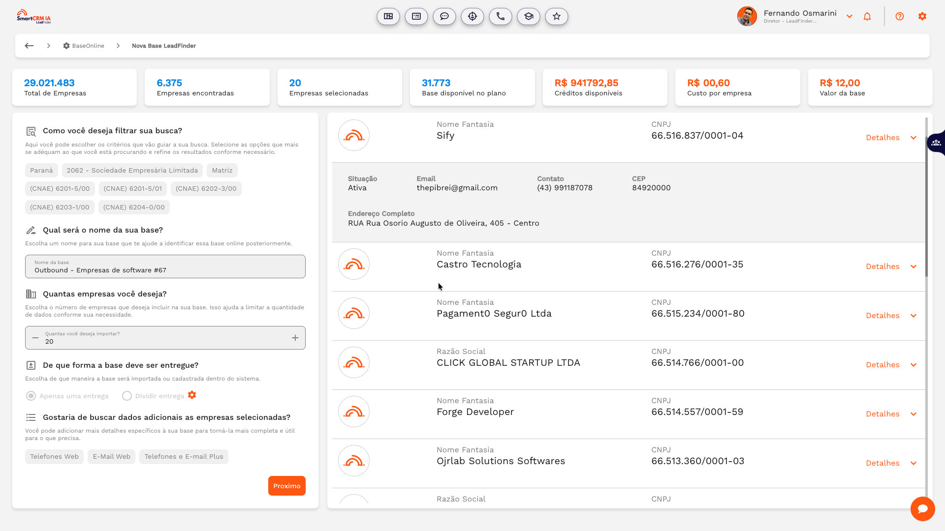 SmartBASE | Prospecção B2B com 28 Milhões de Empresas Ativas